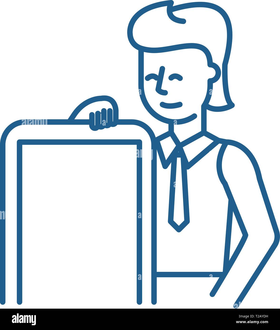 Mobile App Development Line Icon Concept Mobile App Development Flat Vector Symbol Sign