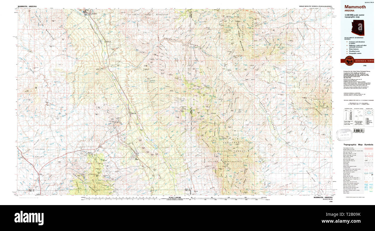 Mammoth arizona map hi-res stock photography and images - Alamy