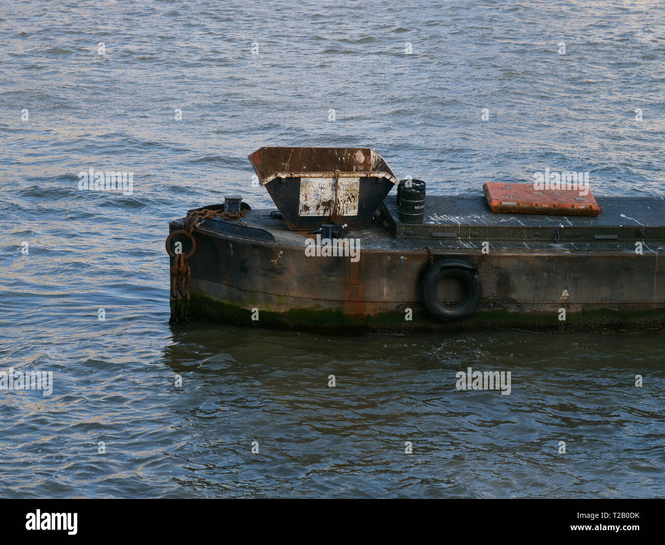 Empty skip on a river boat hi-res stock photography and images - Alamy