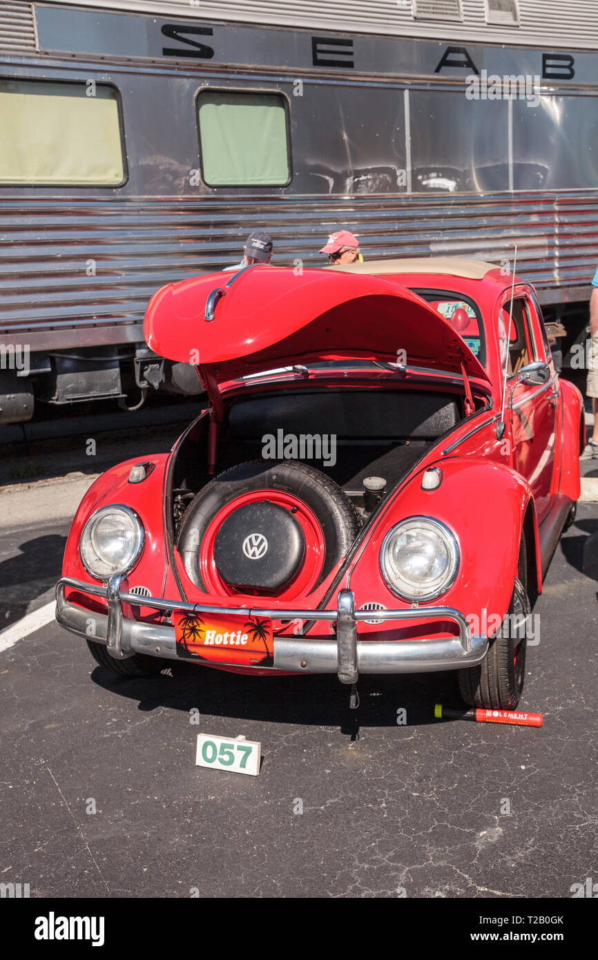 Naples, Florida, USA – March 23,2019: Red 1963 VW Bug at the 32nd ...
