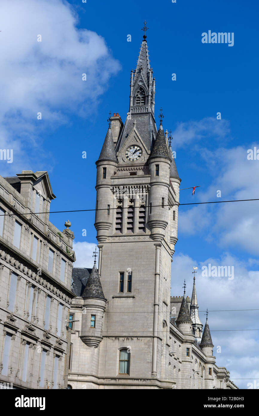 View of The West Tower, New Town House, Union Street, Aberdeen ...