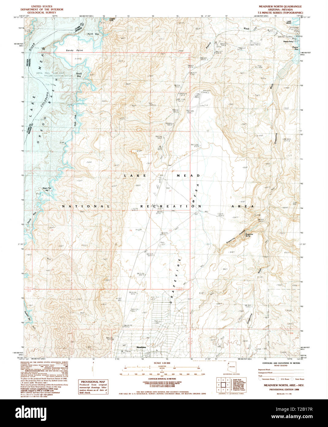 USGS TOPO Map Arizona AZ Meadview North 312303 1984 24000 Restoration ...