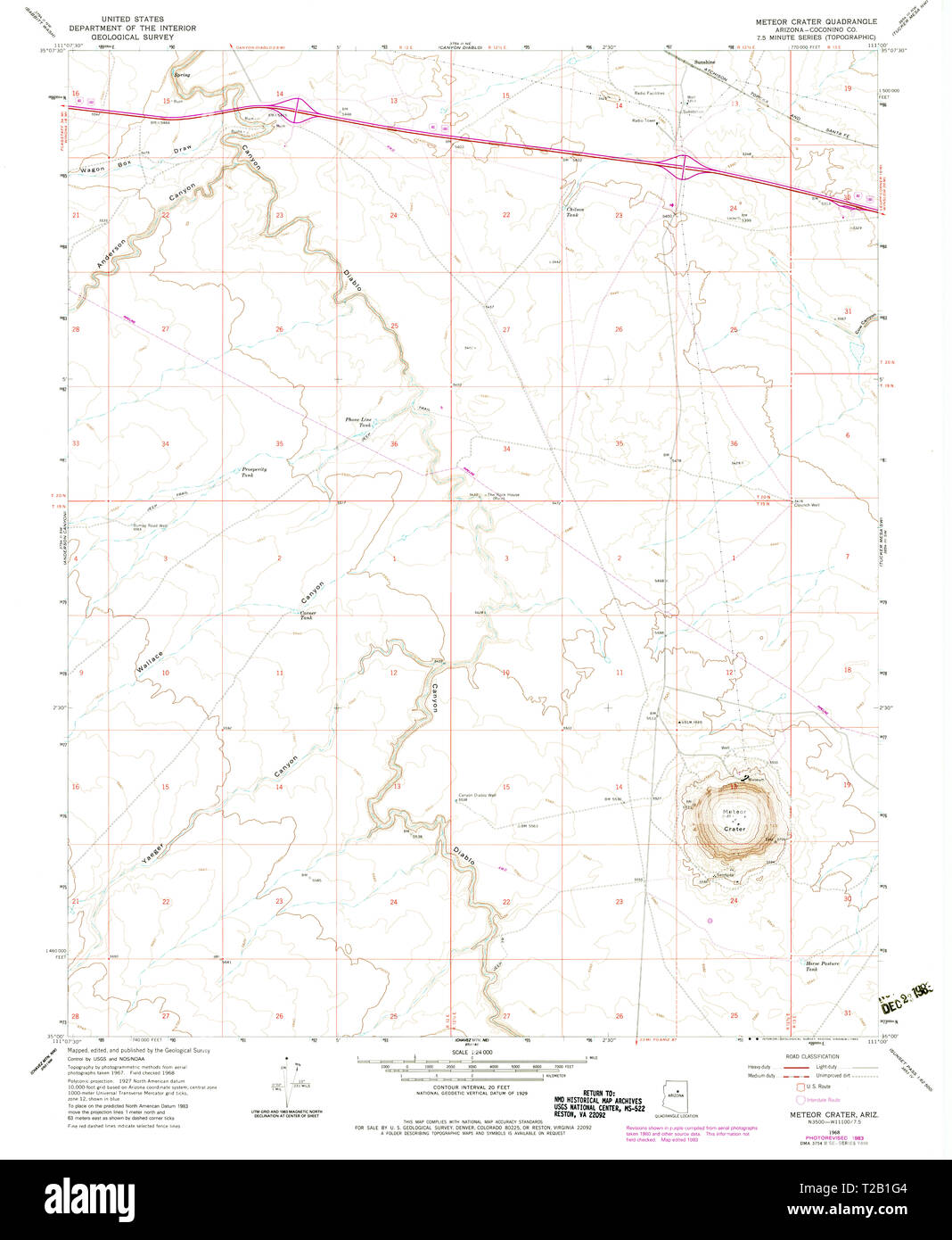 Meteor crater arizona Cut Out Stock Images & Pictures - Alamy