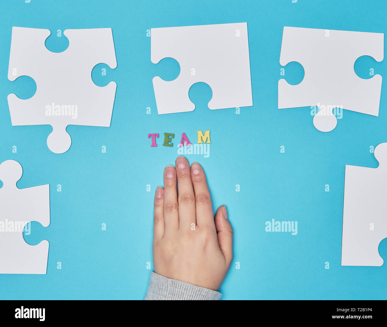 Team concept word puzzle hi-res stock photography and images - Alamy