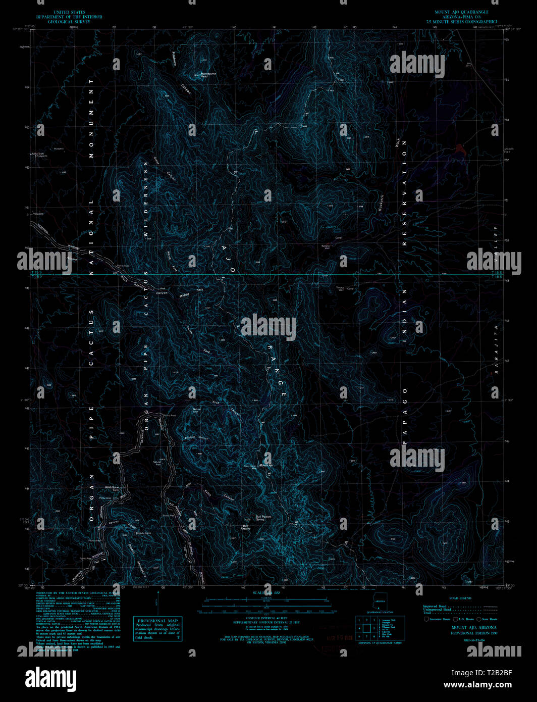 Map of ajo hi-res stock photography and images - Alamy