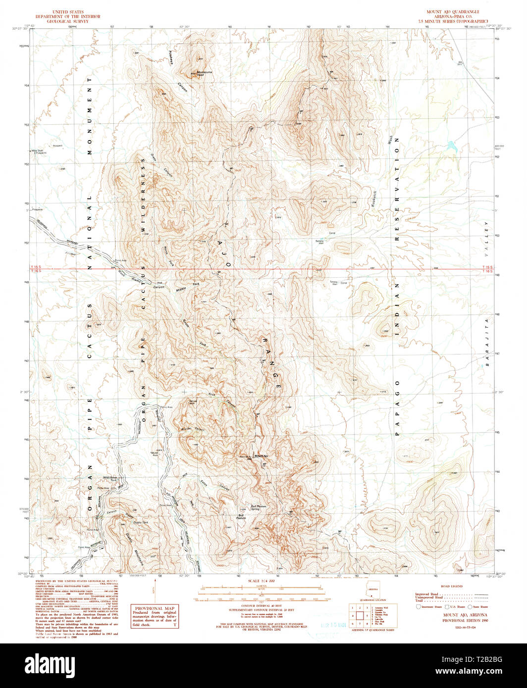 Map of ajo hi-res stock photography and images - Alamy