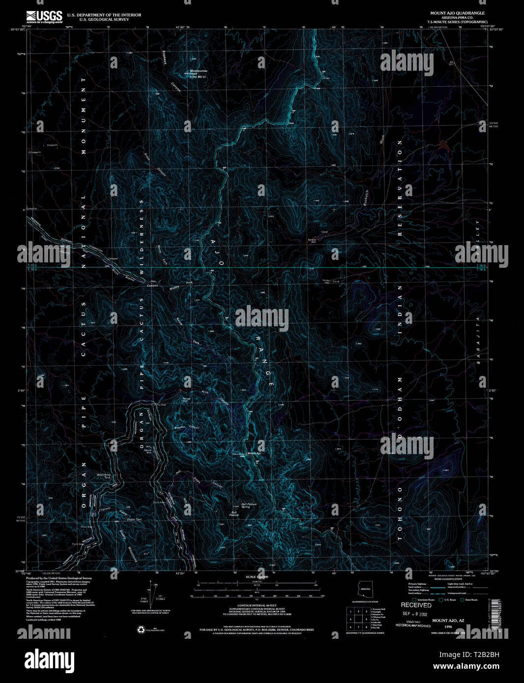 Map of ajo hi-res stock photography and images - Alamy