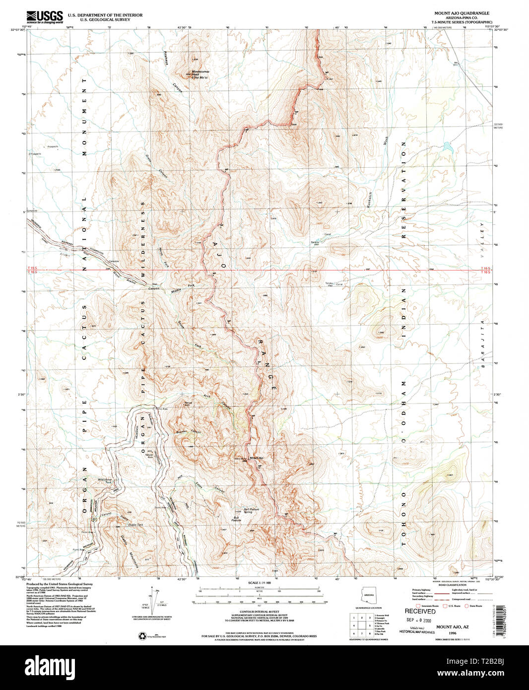 Map of ajo hi-res stock photography and images - Alamy