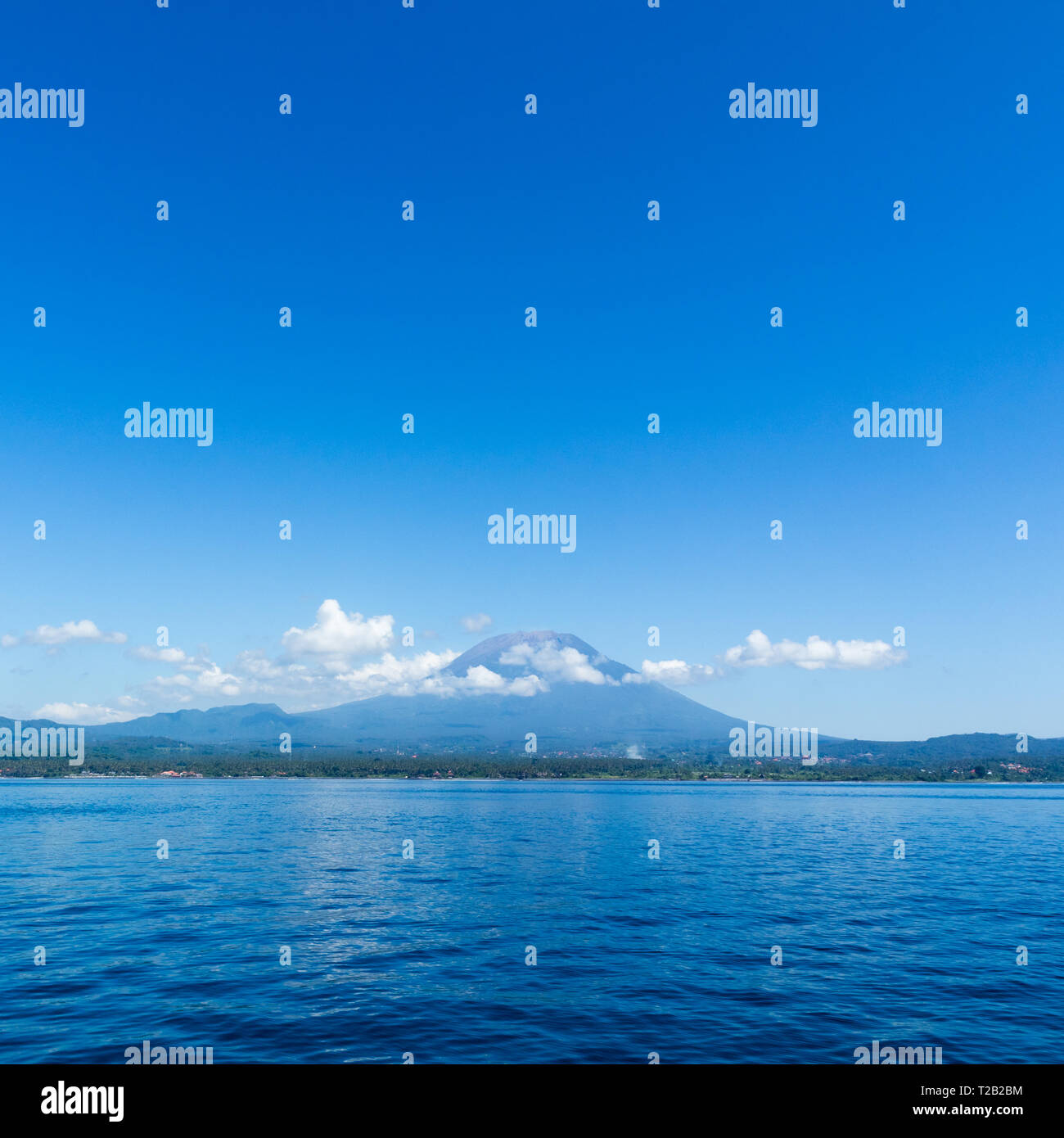Agung volcano view from the sea. Bali island, Indonesia Stock Photo - Alamy