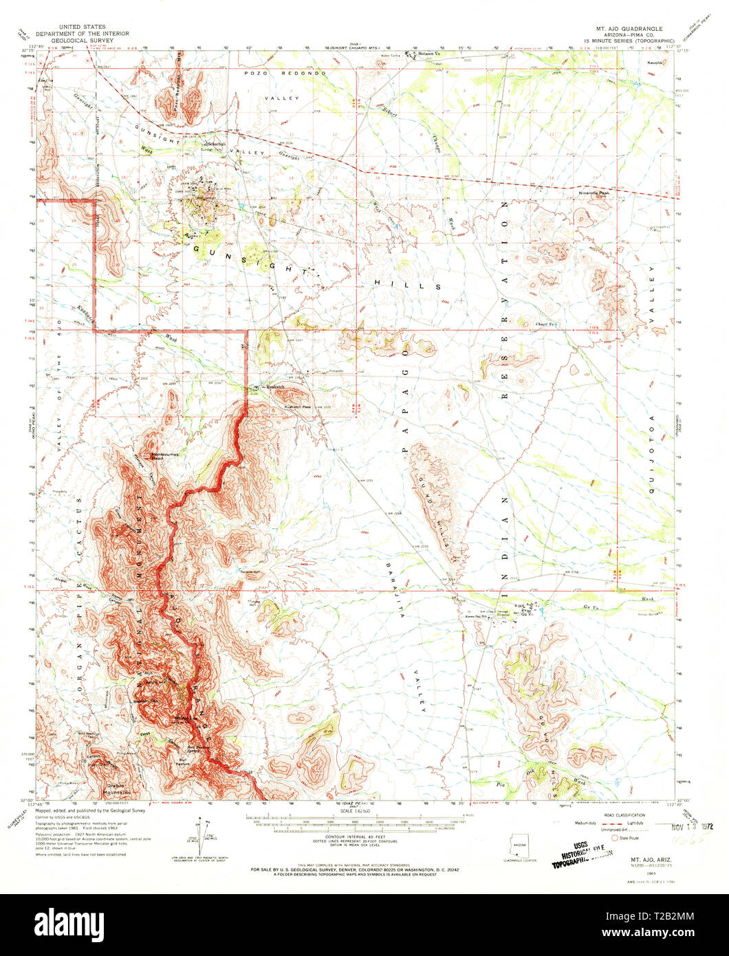Map of ajo hi-res stock photography and images - Alamy