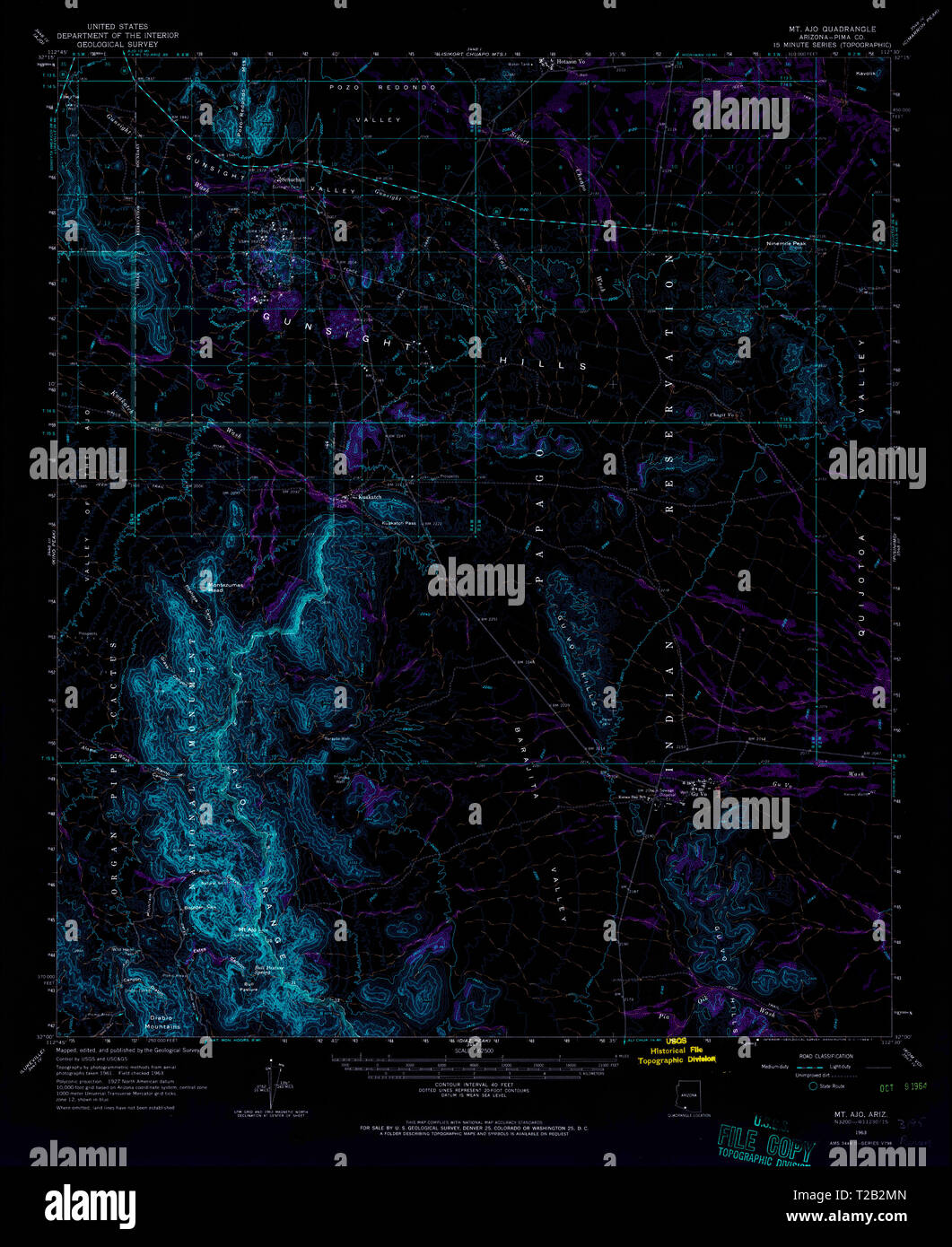 Ajo arizona map hi-res stock photography and images - Alamy