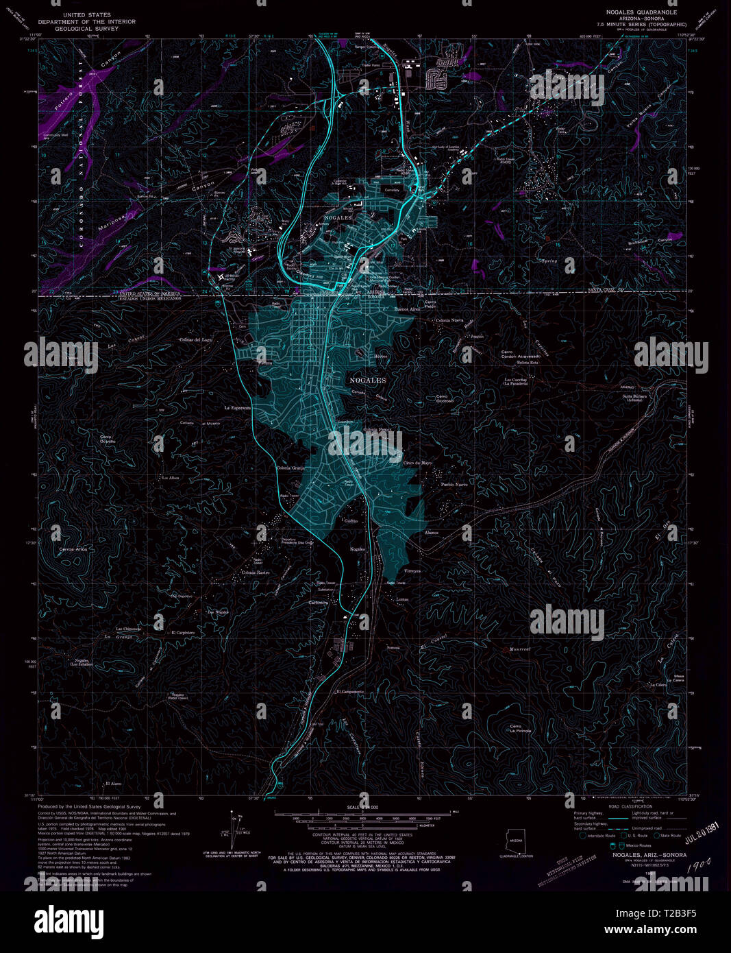 Map of nogales hi-res stock photography and images - Alamy