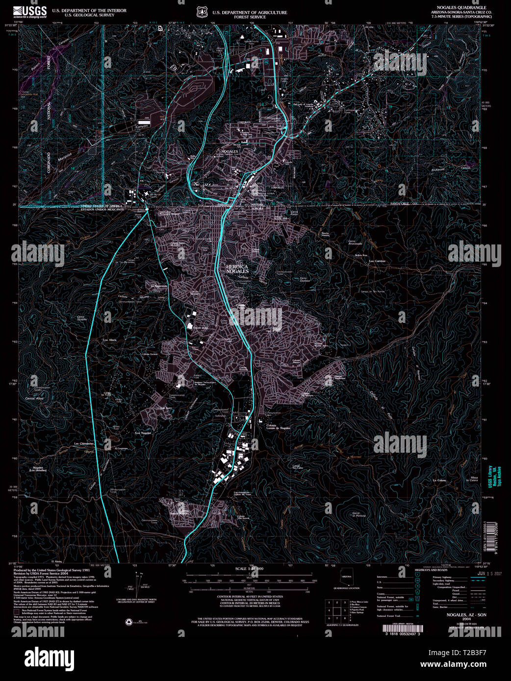 Map of nogales hi-res stock photography and images - Alamy