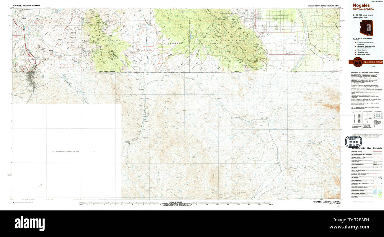 Map of nogales hi-res stock photography and images - Alamy