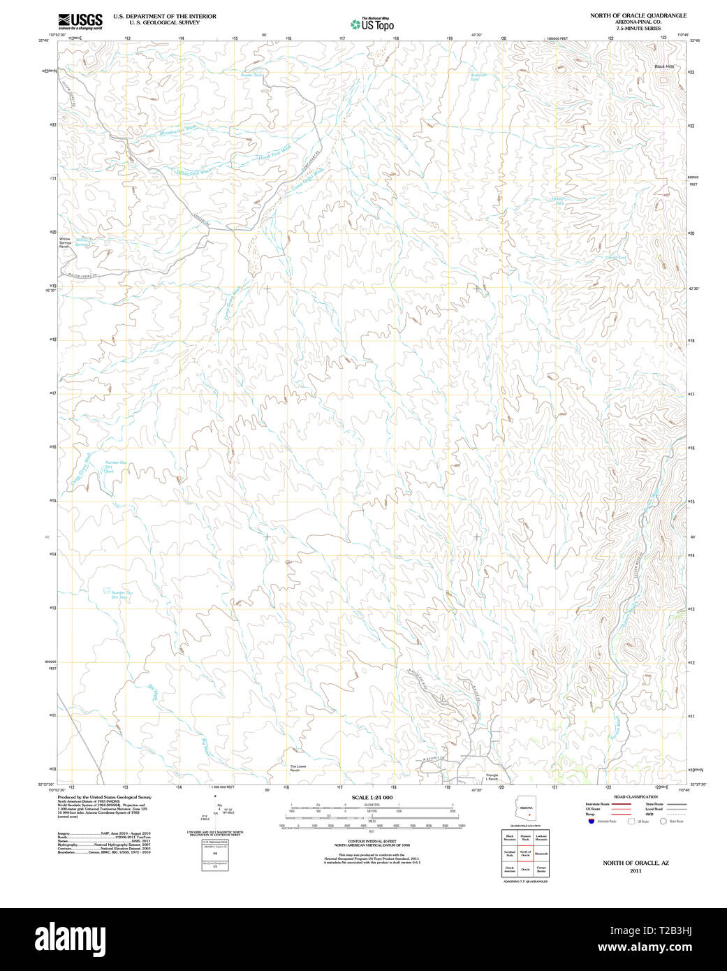 Oracle arizona map hi-res stock photography and images - Alamy