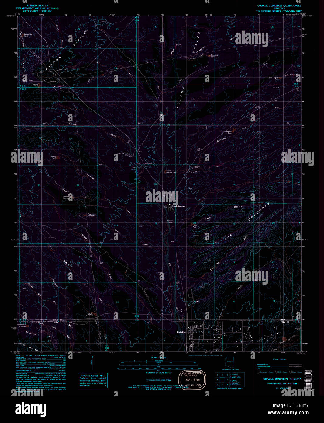 Oracle arizona map hi-res stock photography and images - Alamy