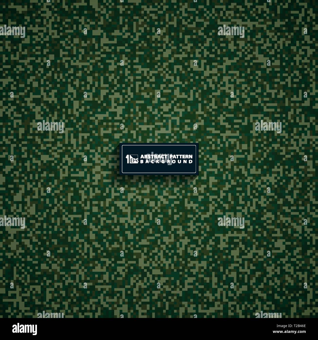 Abstract green military square pattern design background. You can use ...