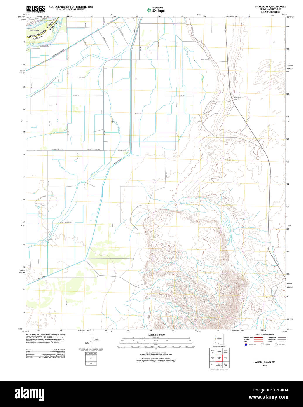 Parker arizona map hi-res stock photography and images - Alamy