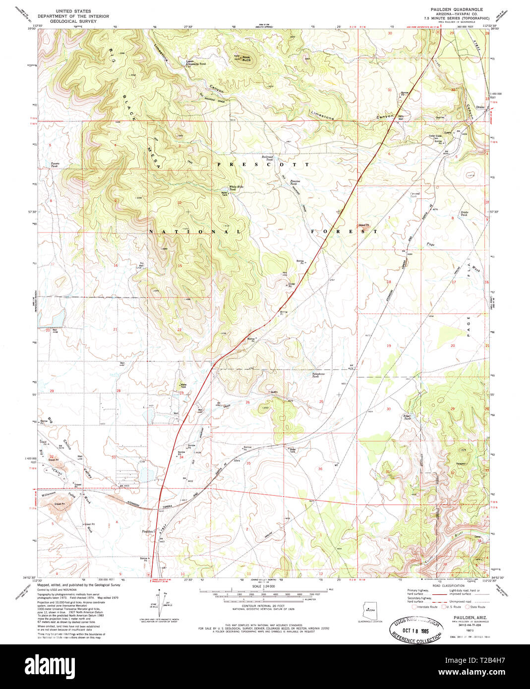 Map of paulden hi-res stock photography and images - Alamy