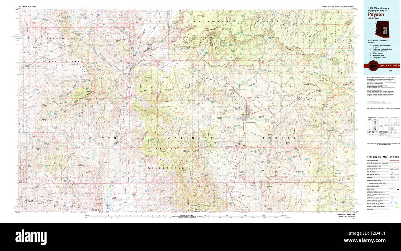 Map of payson hi-res stock photography and images - Alamy
