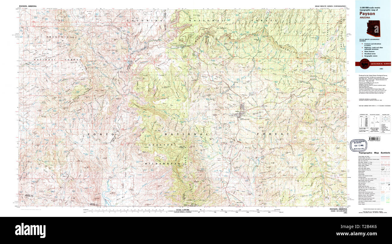 Map of payson hi-res stock photography and images - Alamy