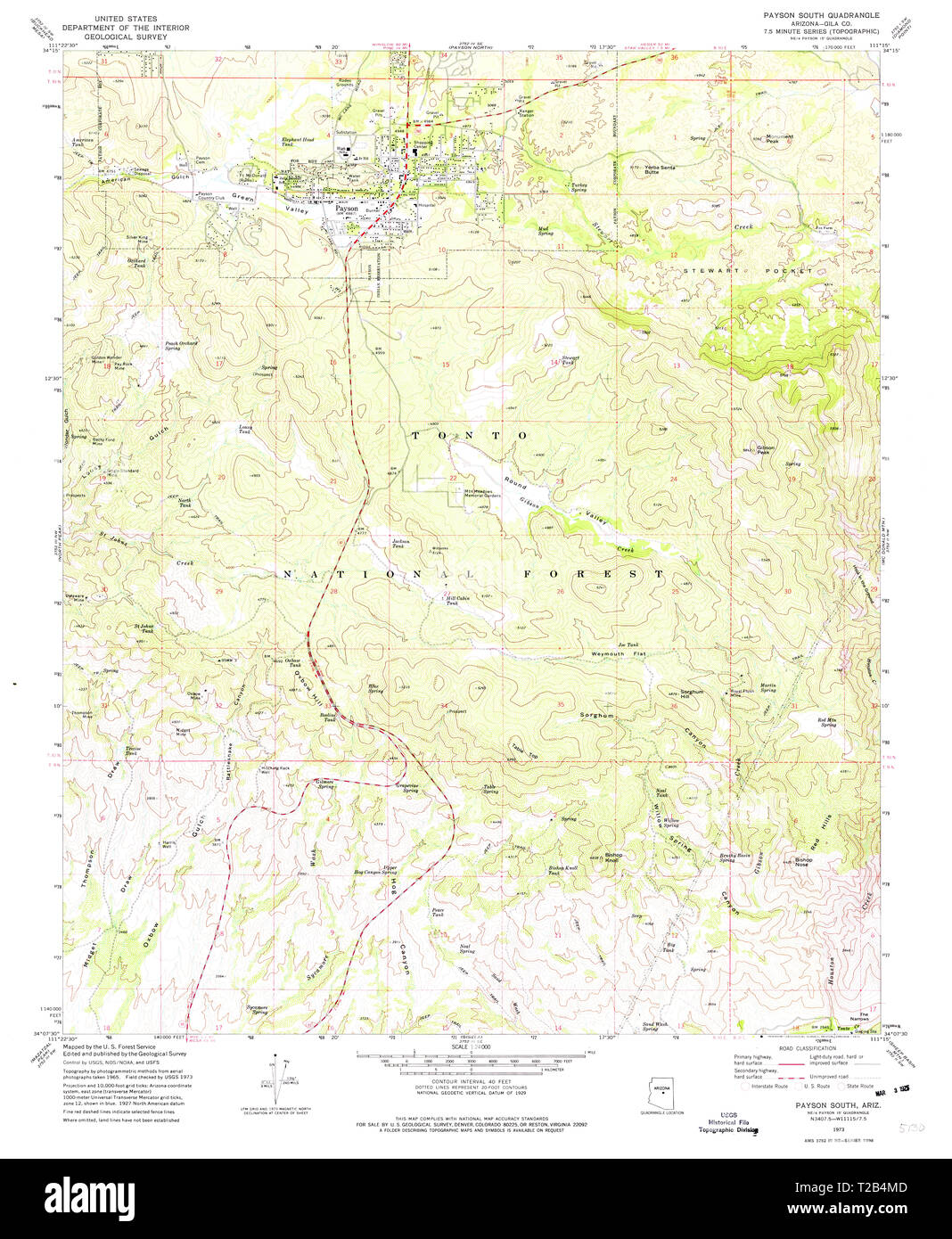 Map of payson Cut Out Stock Images & Pictures - Alamy
