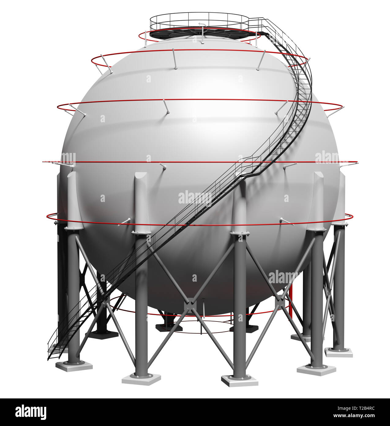 Spherical gas tank. 3D illustration Stock Photo - Alamy