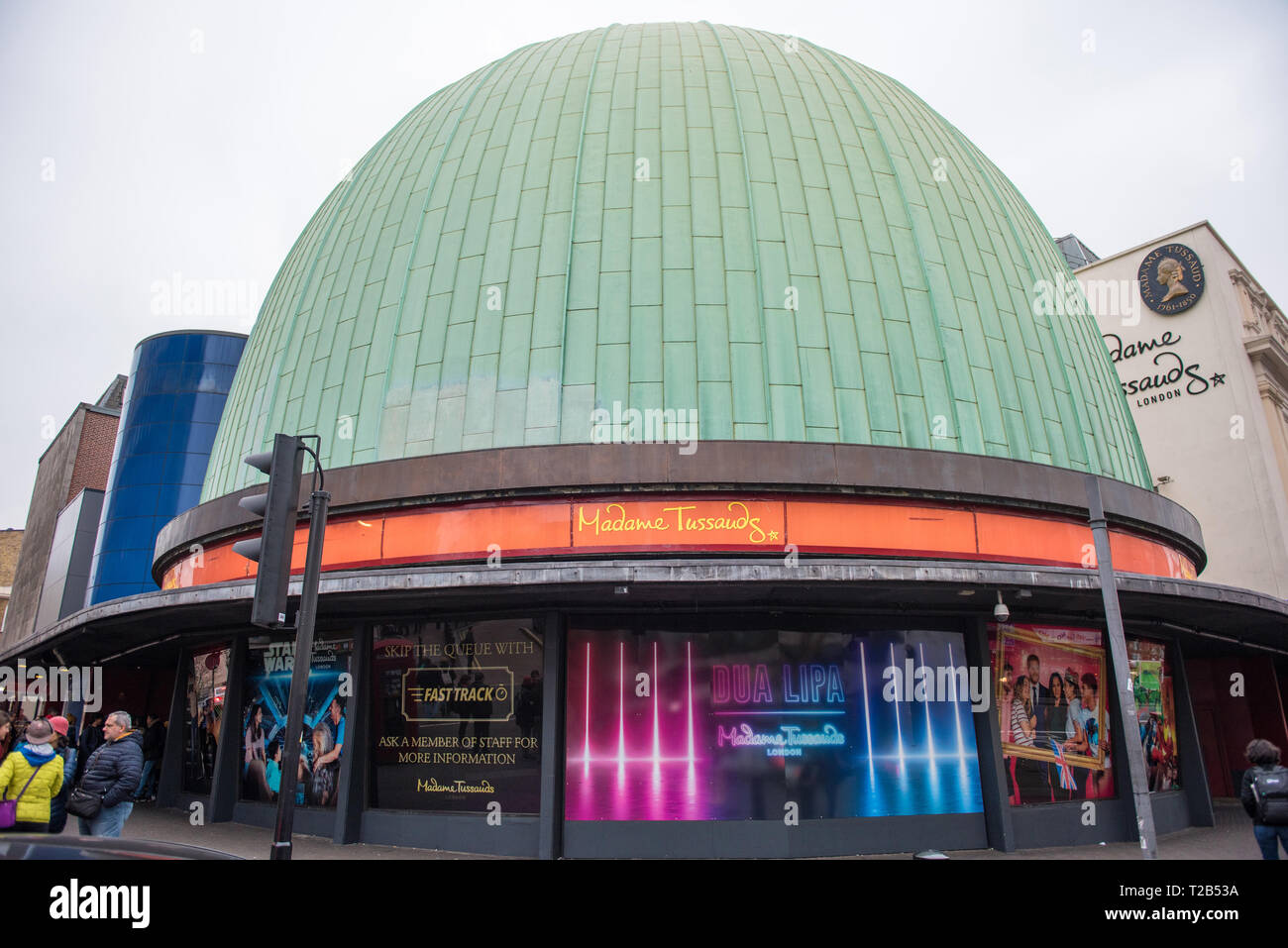 LONDON, UK - MARCH 22, 2019: The Madame Tussauds is a wax museum in ...
