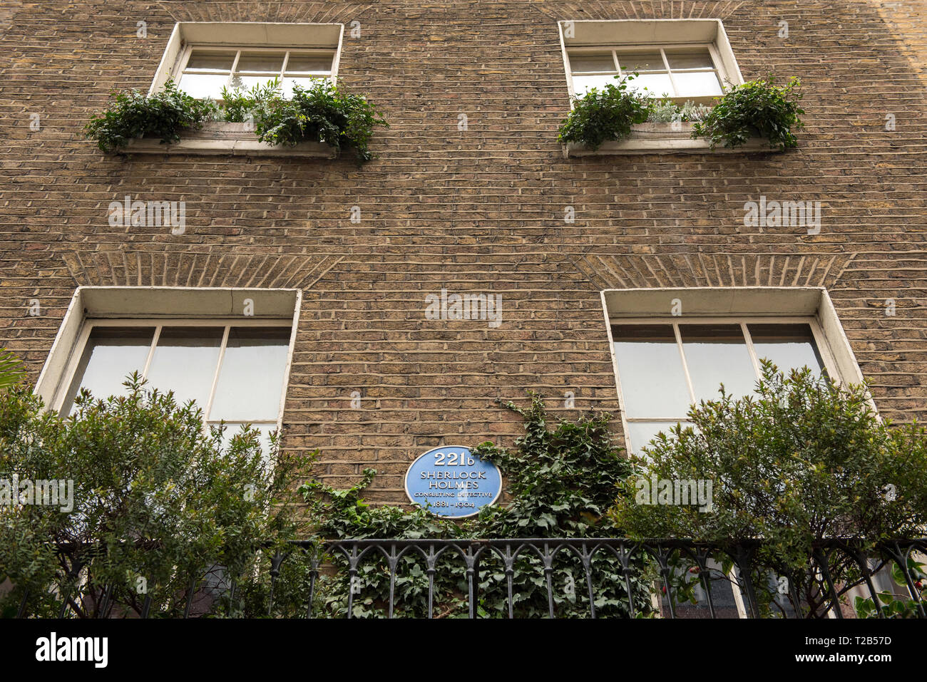LONDON, UK - MARCH 22, 2019: 221B Baker Street is the London address ...