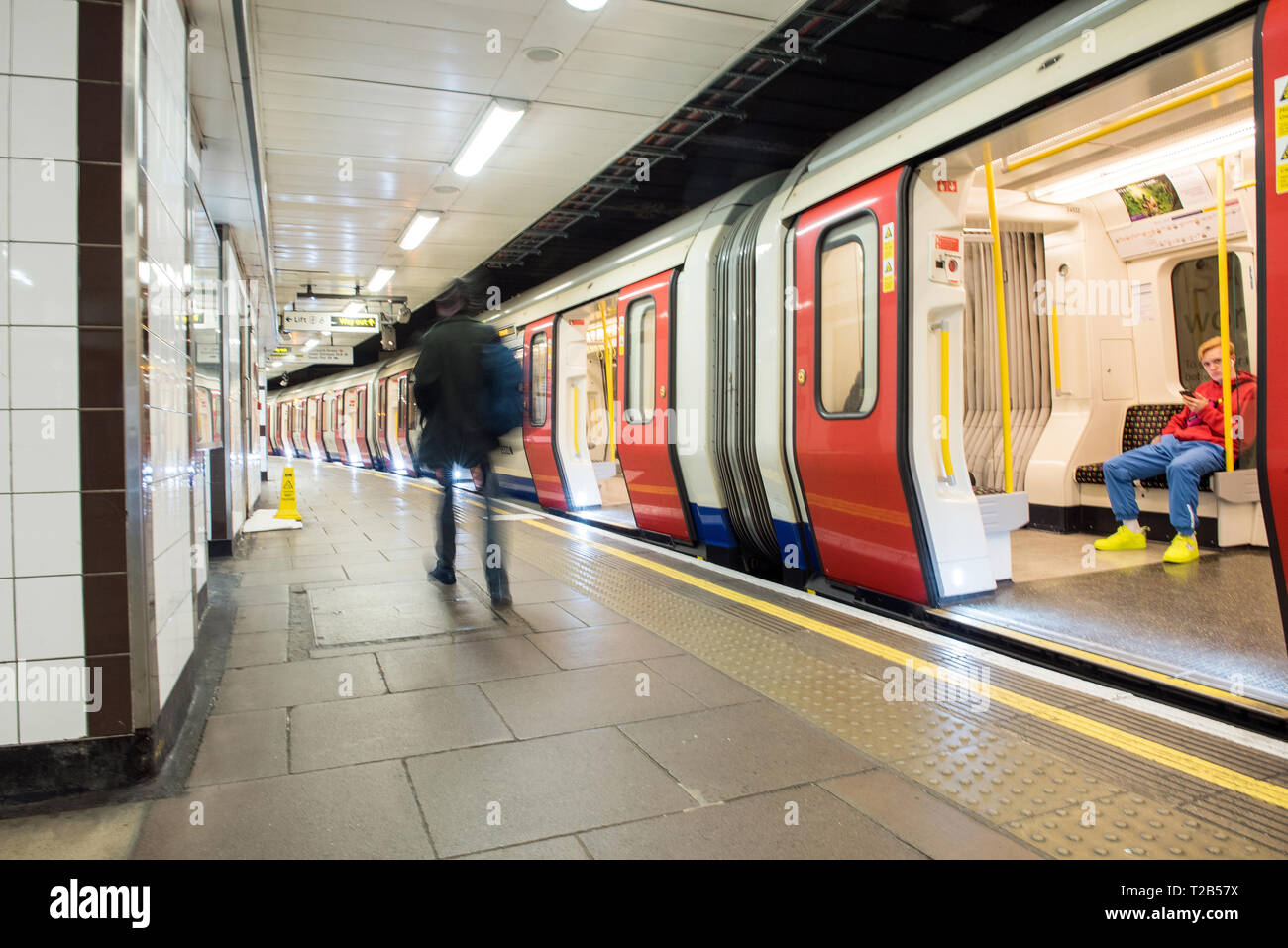 LONDON, UK - MARCH 22, 2019: The London Underground has 11 lines ...