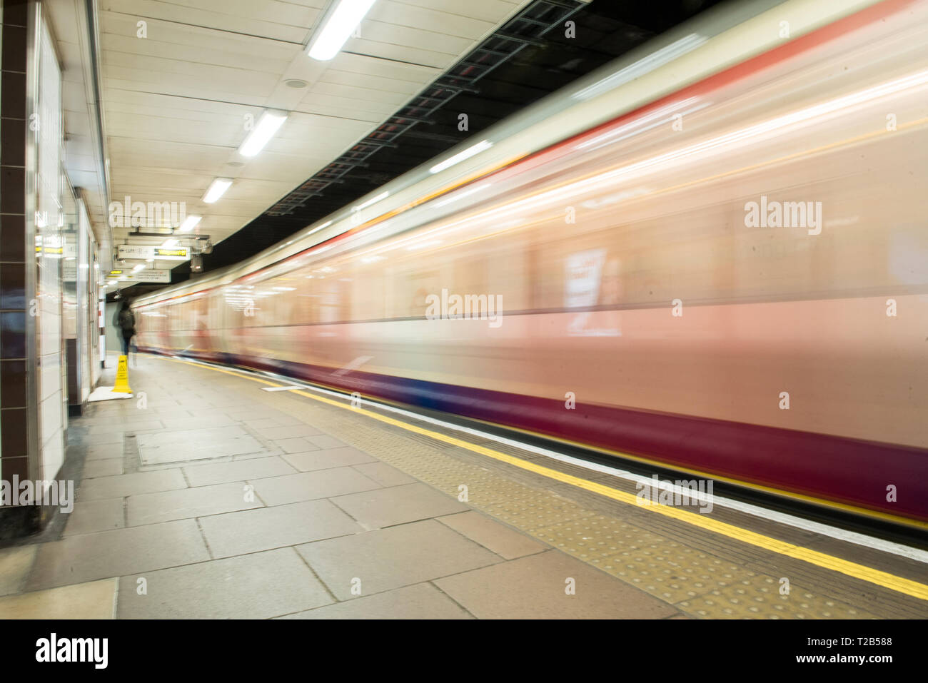 LONDON, UK - MARCH 22, 2019: The London Underground has 11 lines ...