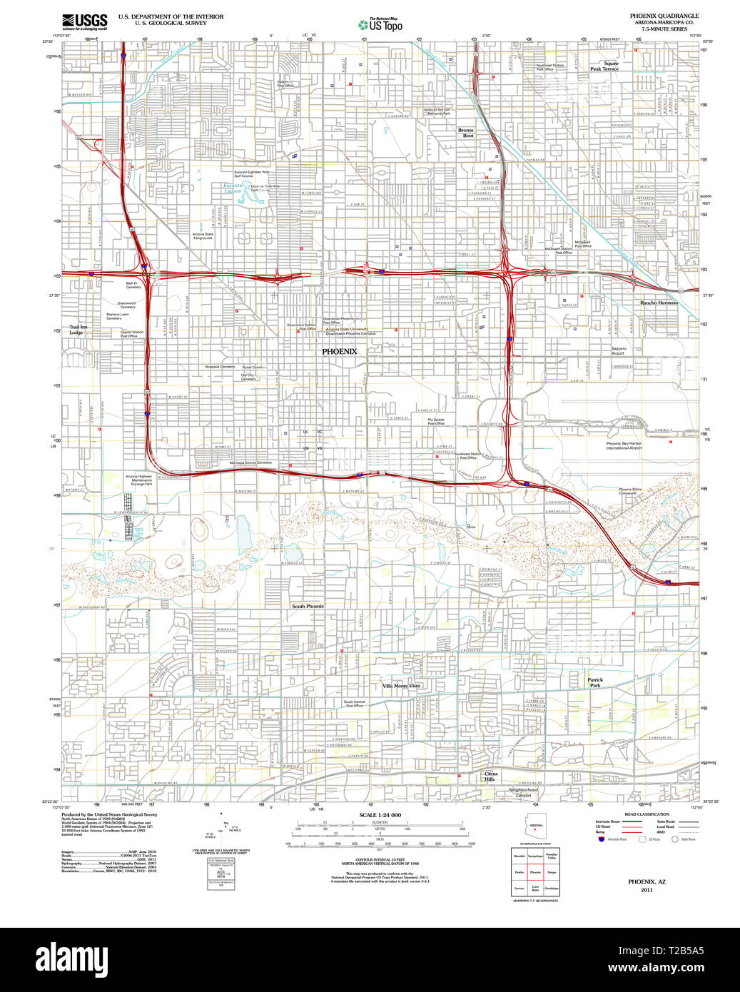 Phoenix az map hi-res stock photography and images - Alamy