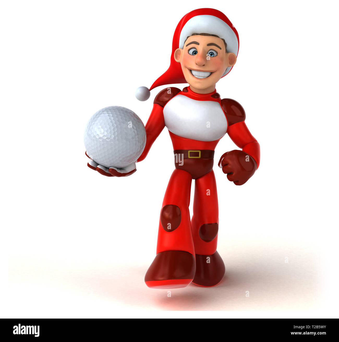 Fun Super Santa Claus - 3D Illustration Stock Photo - Alamy