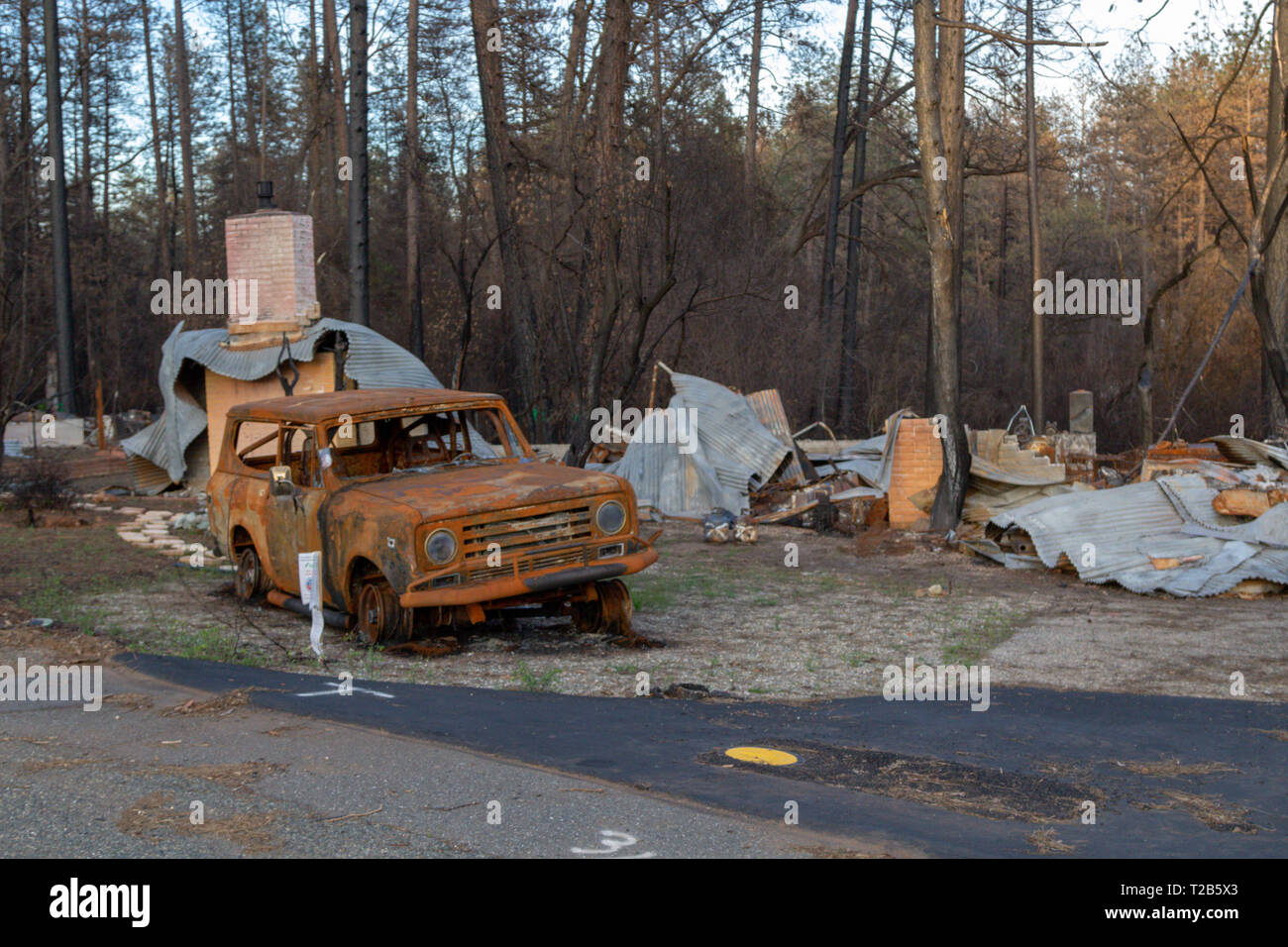 Paradise Fire Aftermath Stock Photo - Alamy