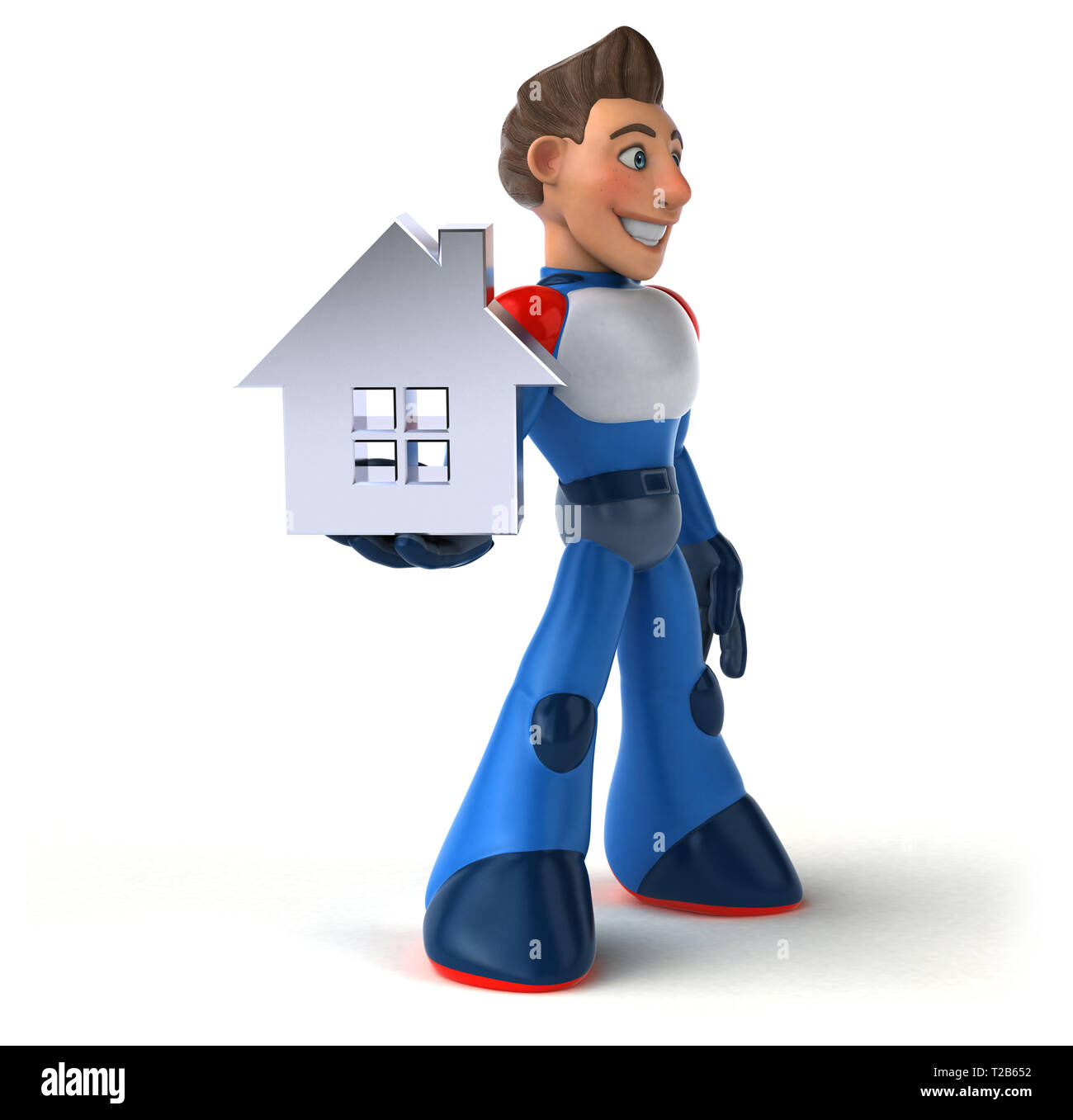 Cartoon illustration super hero house hi-res stock photography and ...