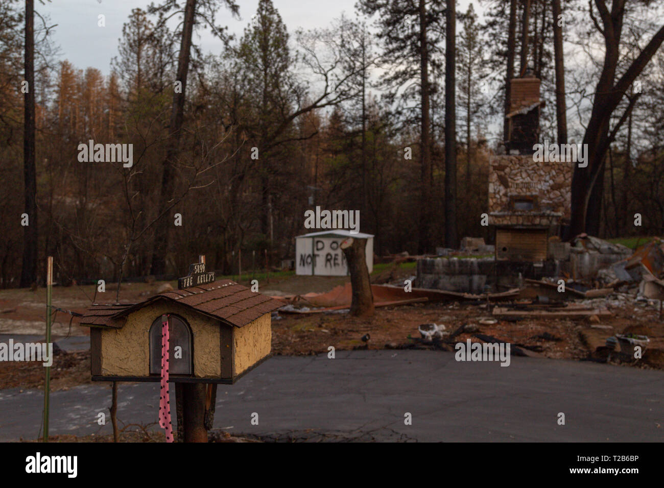 Paradise Fire Aftermath Stock Photo - Alamy