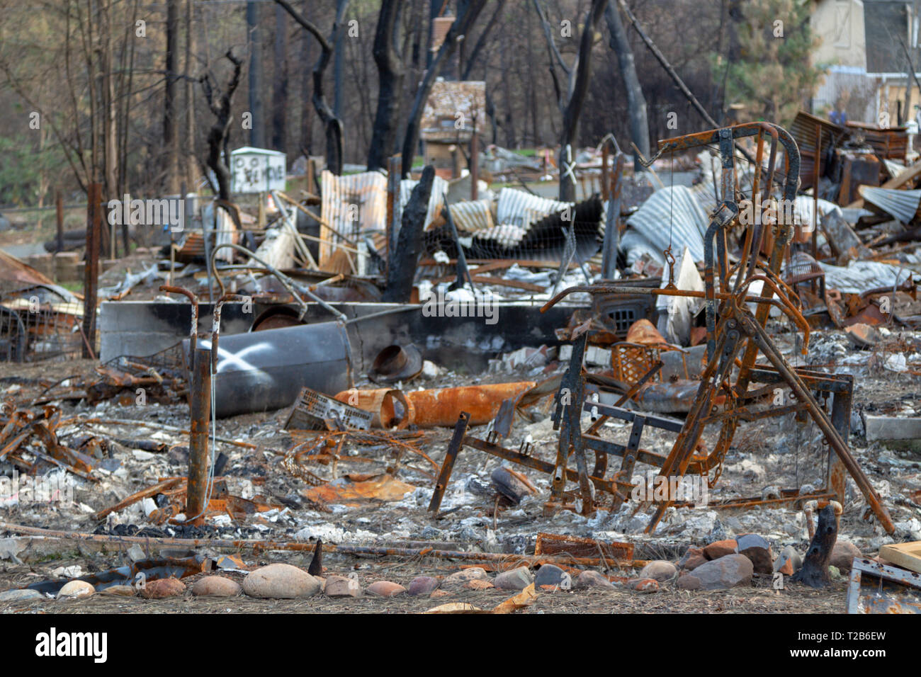 Paradise Fire Aftermath Stock Photo - Alamy