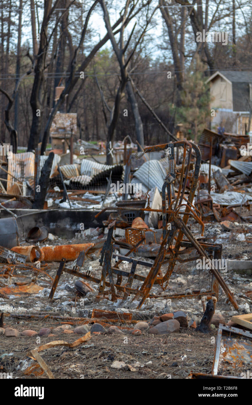 Paradise Fire Aftermath Stock Photo - Alamy