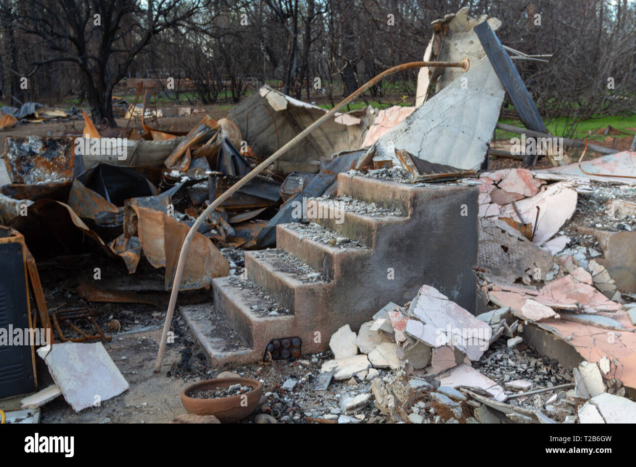 Paradise Fire Aftermath Stock Photo - Alamy