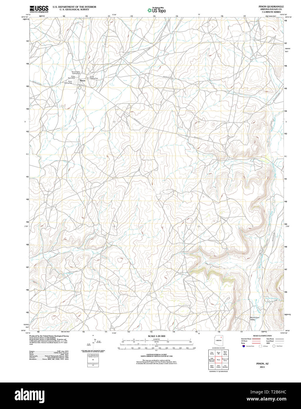 Map of pinon hi-res stock photography and images - Alamy