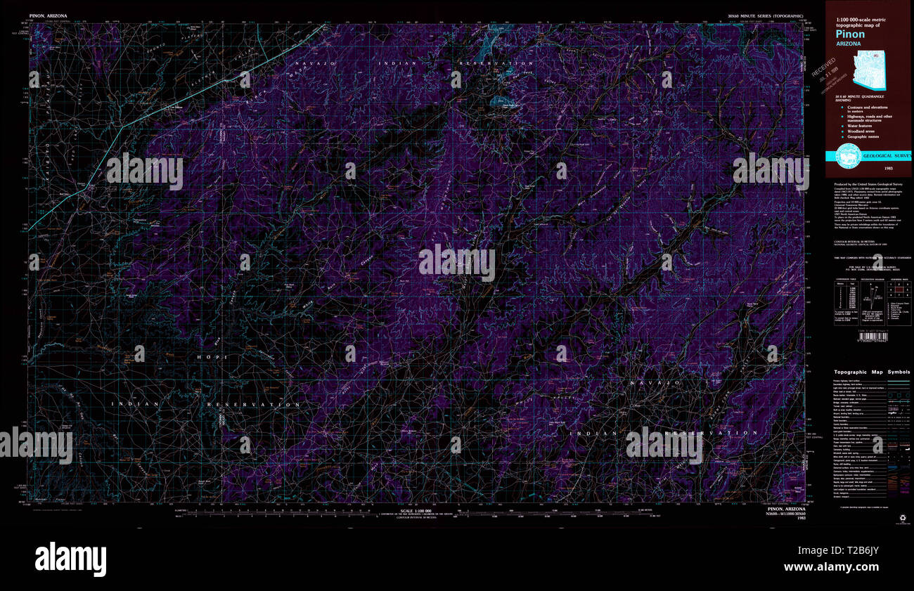Map Of Pinon High Resolution Stock Photography and Images - Alamy