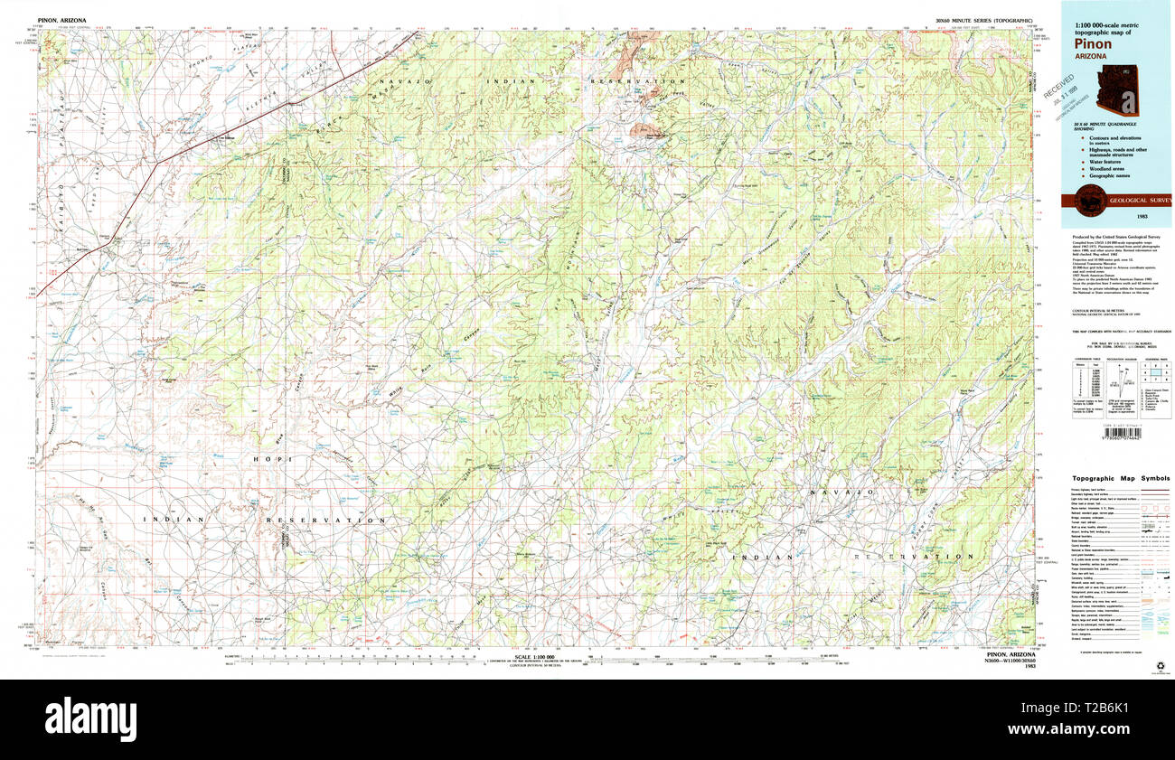 Map Of Pinon High Resolution Stock Photography and Images - Alamy