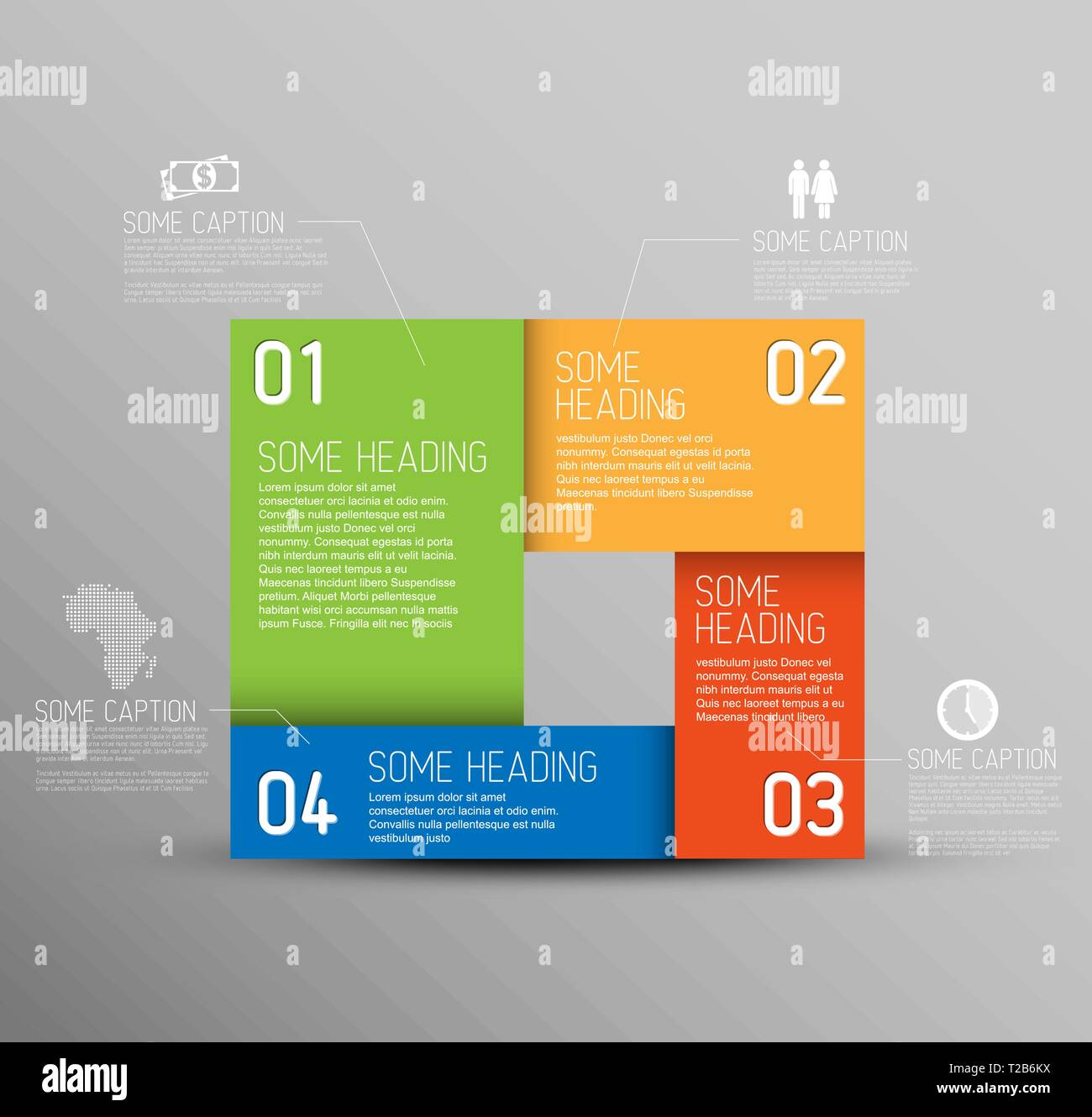 Vector Abstract shape with Infographic elements and description Stock ...