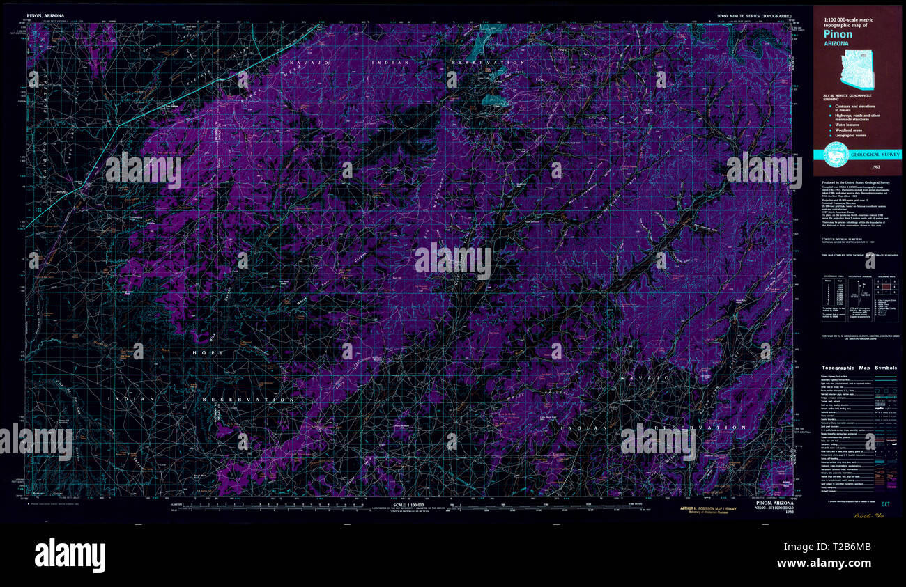 Map of pinon hi-res stock photography and images - Alamy