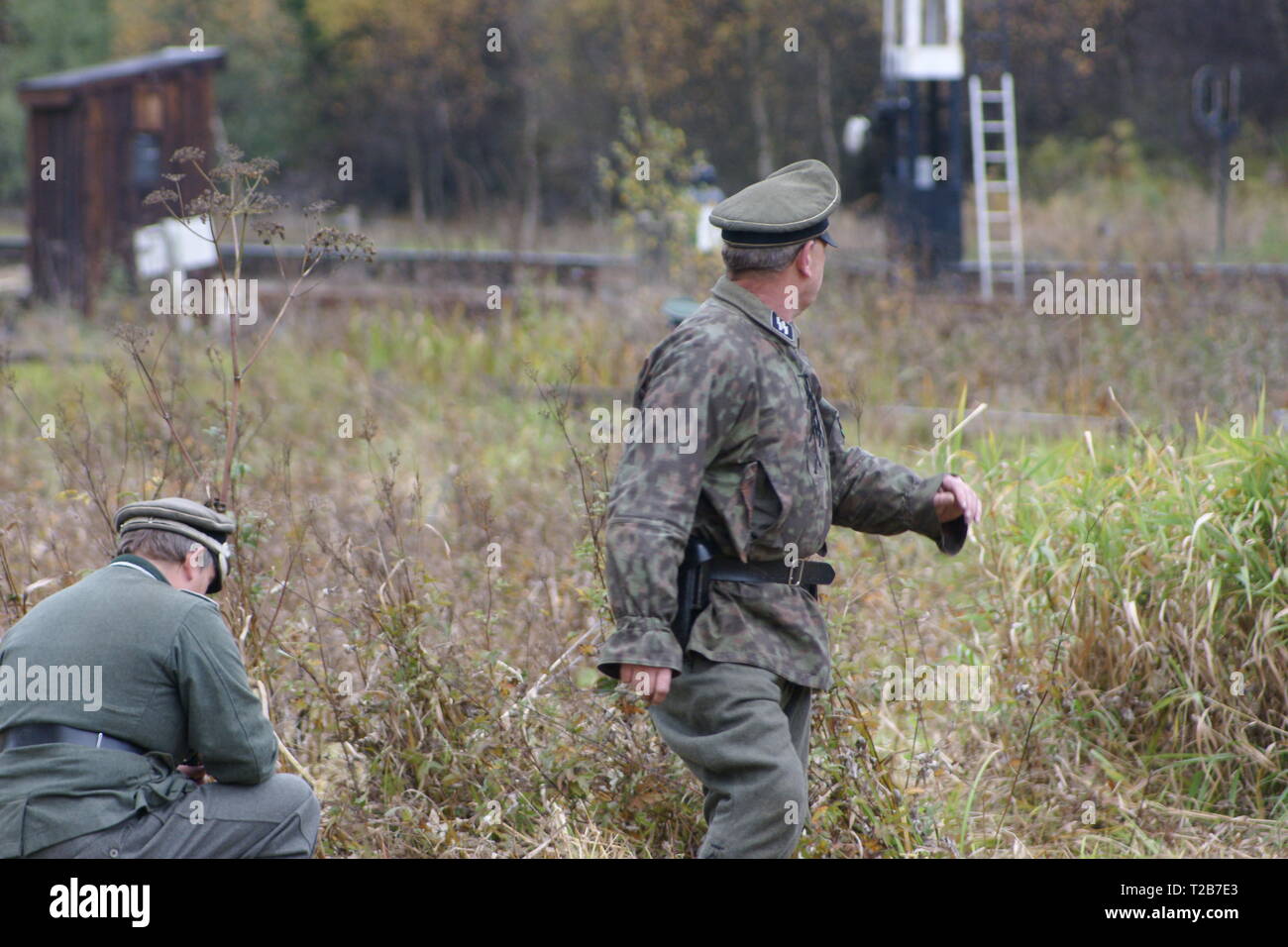 Waffen-SS soldiers, WW2 reenactment Stock Photo - Alamy