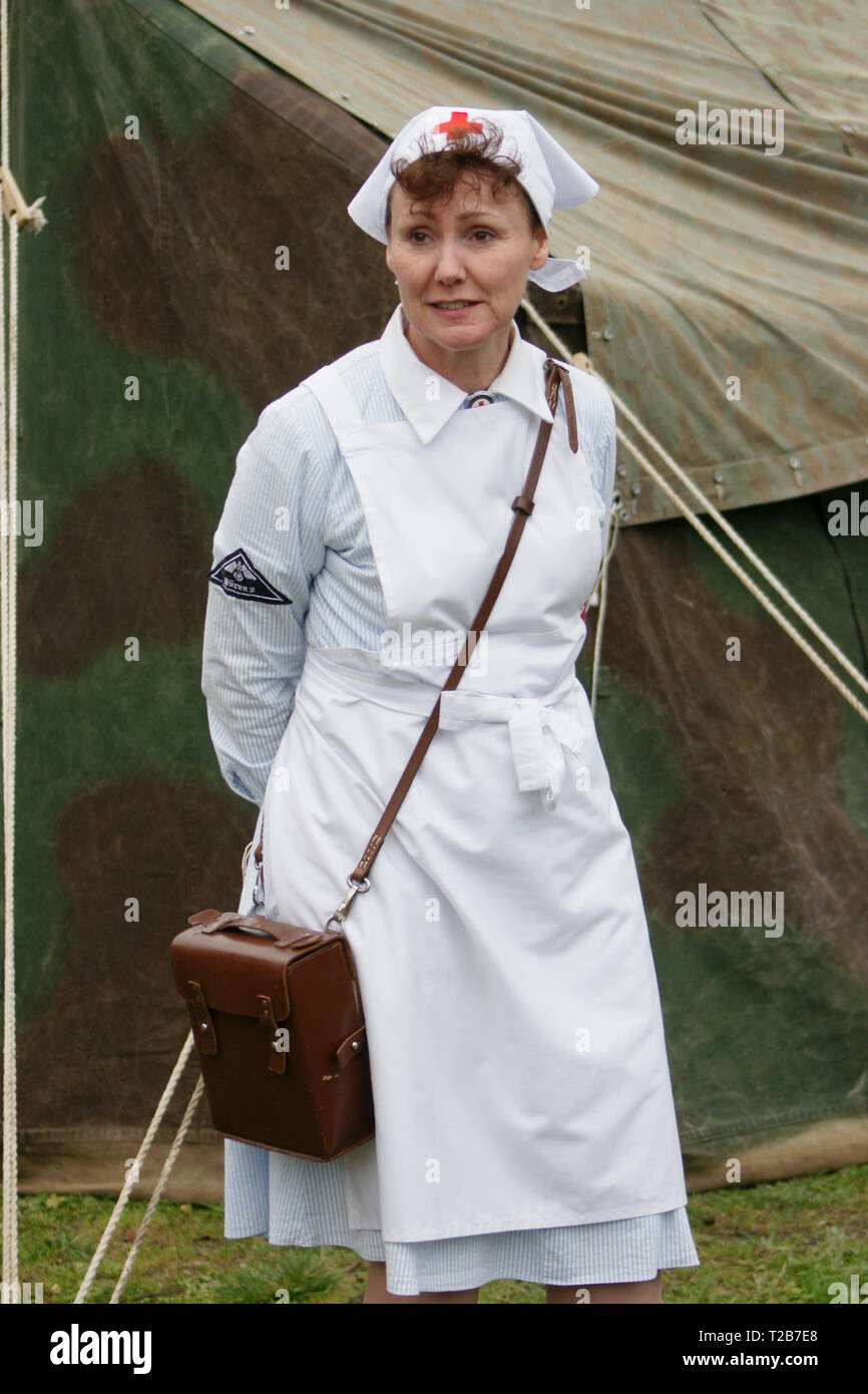 Waffen-SS nurse, Holocaust, Auschwitz-Birkenau, selection ramp Stock ...