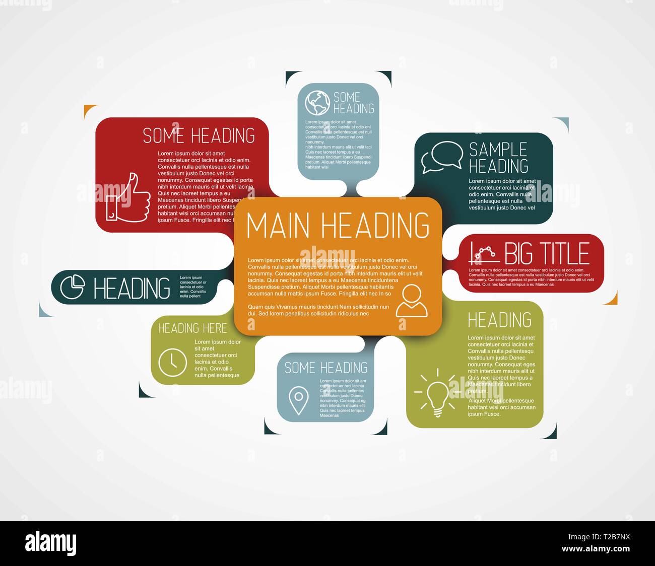 Vector diagram template with retro colors Stock Vector Image & Art - Alamy