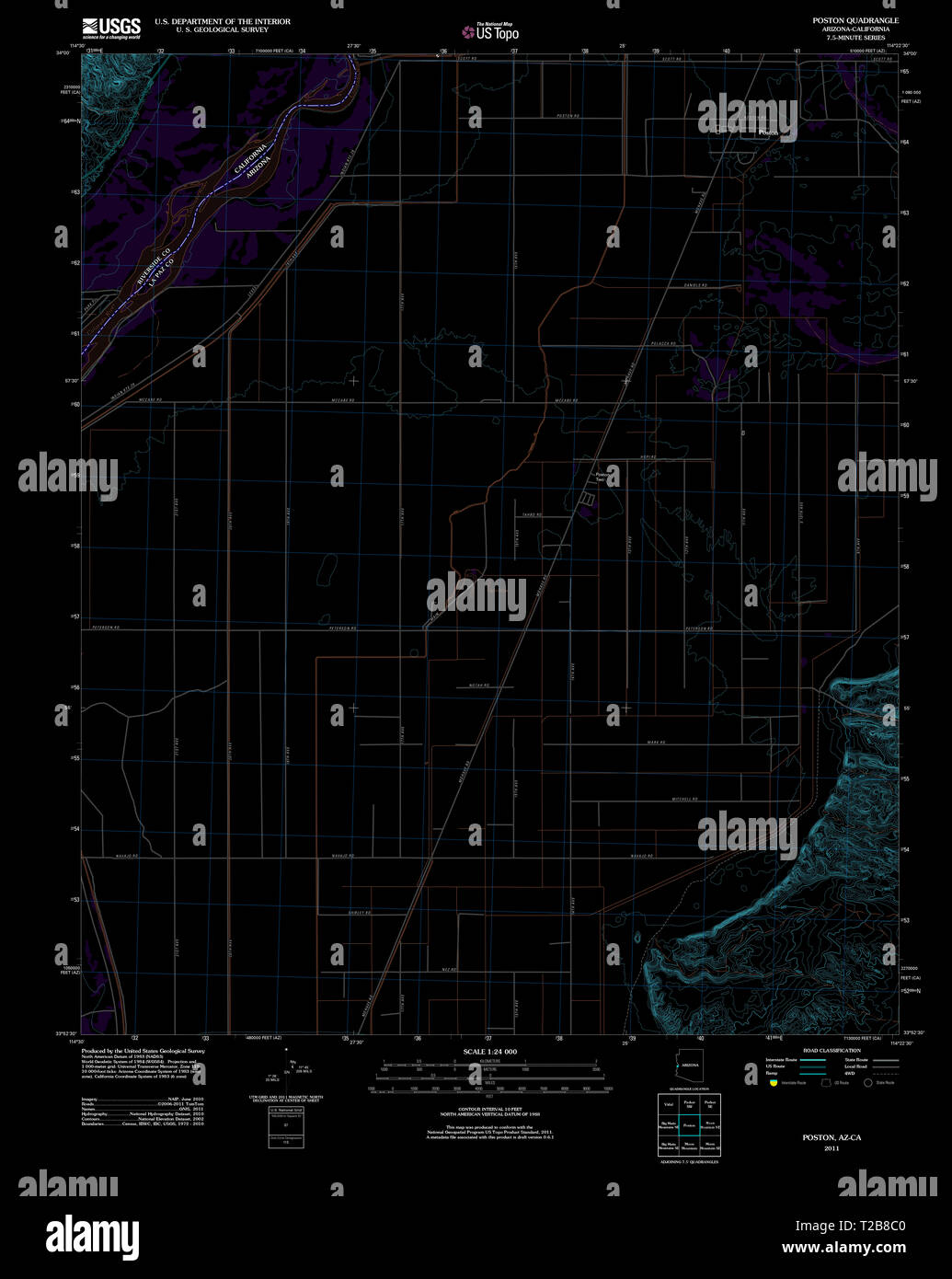 Poston arizona map hi-res stock photography and images - Alamy