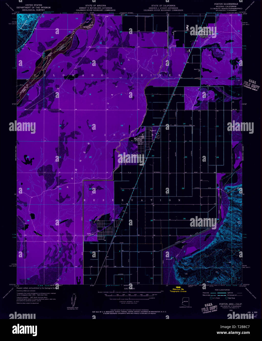 Poston arizona map hi-res stock photography and images - Alamy