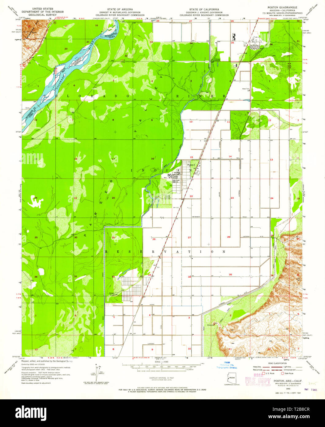 Poston arizona map hi-res stock photography and images - Alamy